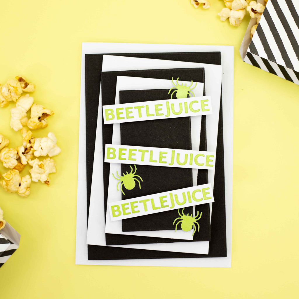 Make a Beetlejuice-inspired card for Halloween | Crafter's Companion US