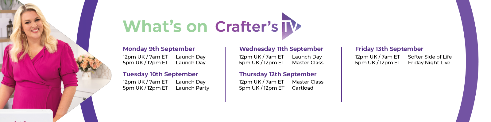 Crafter's TV Schedule -Crafter's Companion US