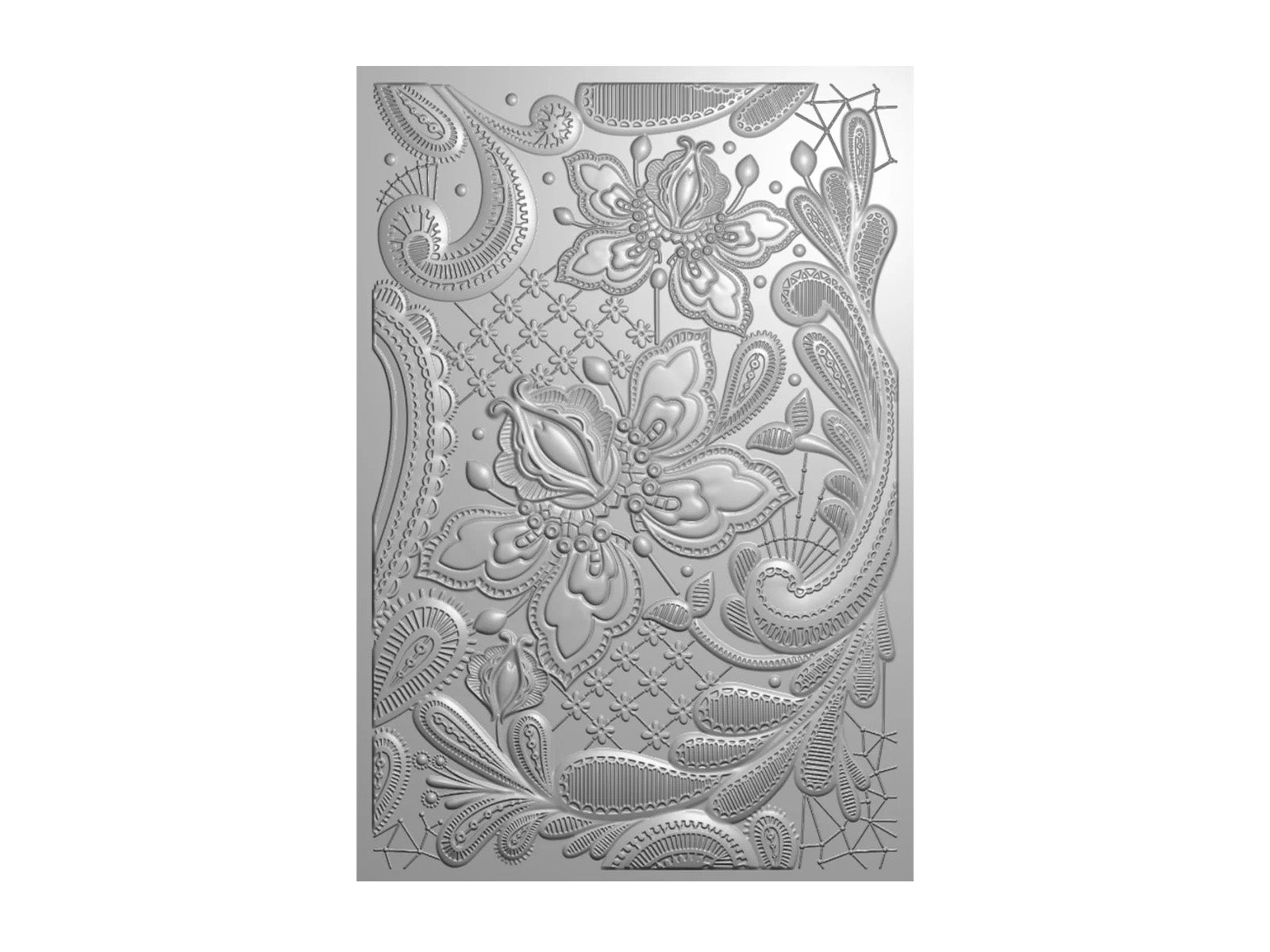 Sara Signature Antique Lace - Lace Panel 6" x 4" 3D Embossing Folder ...