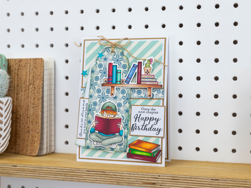 Crafters Companion Bookworm Collection Stamp & Die Set - Book Collecti ...