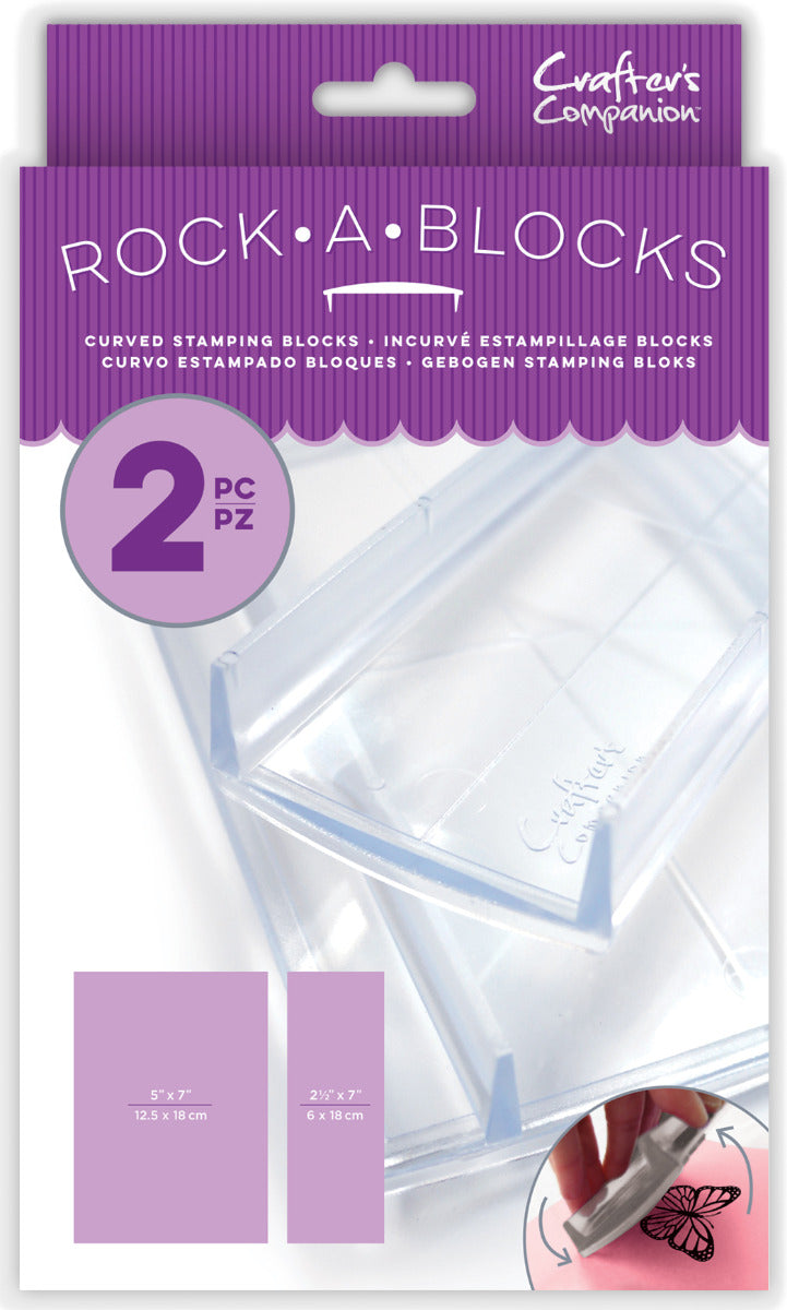 Clear Rock-A-Blocks - Set of 2 Stamping Blocks -Crafter's Companion US