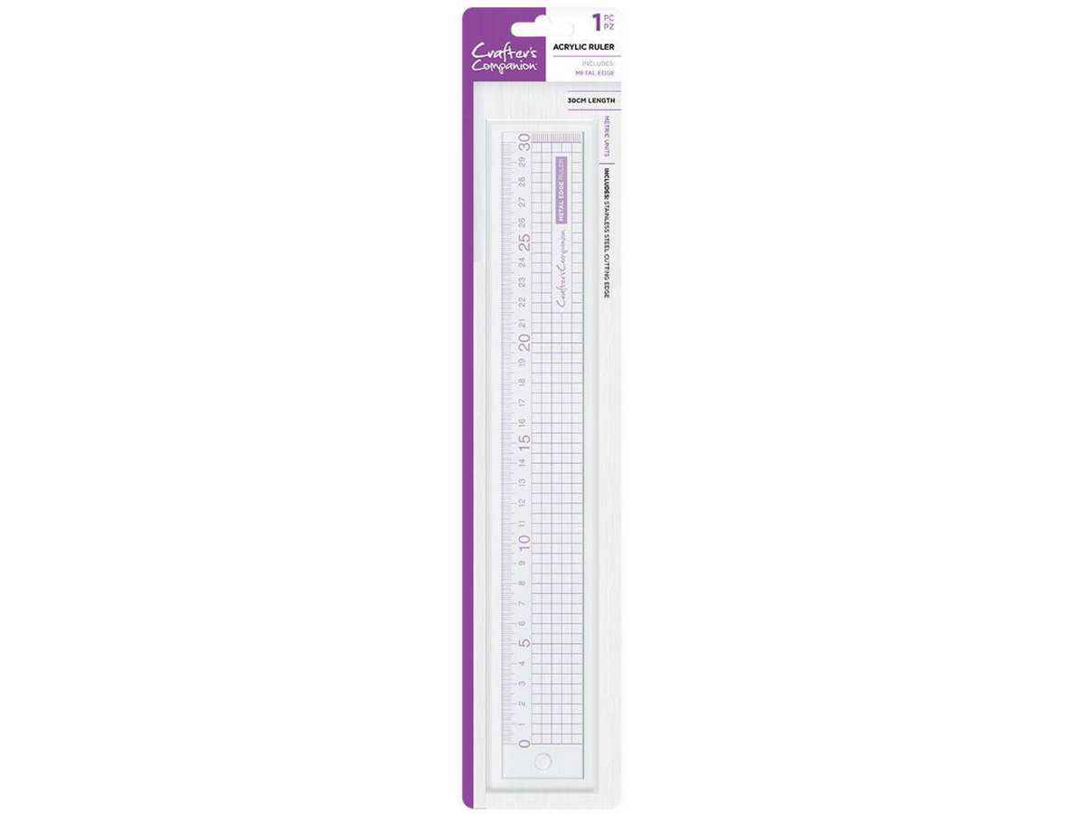 Metal Edge Acrylic Ruler | Crafter's Companion | Crafter's Companion US