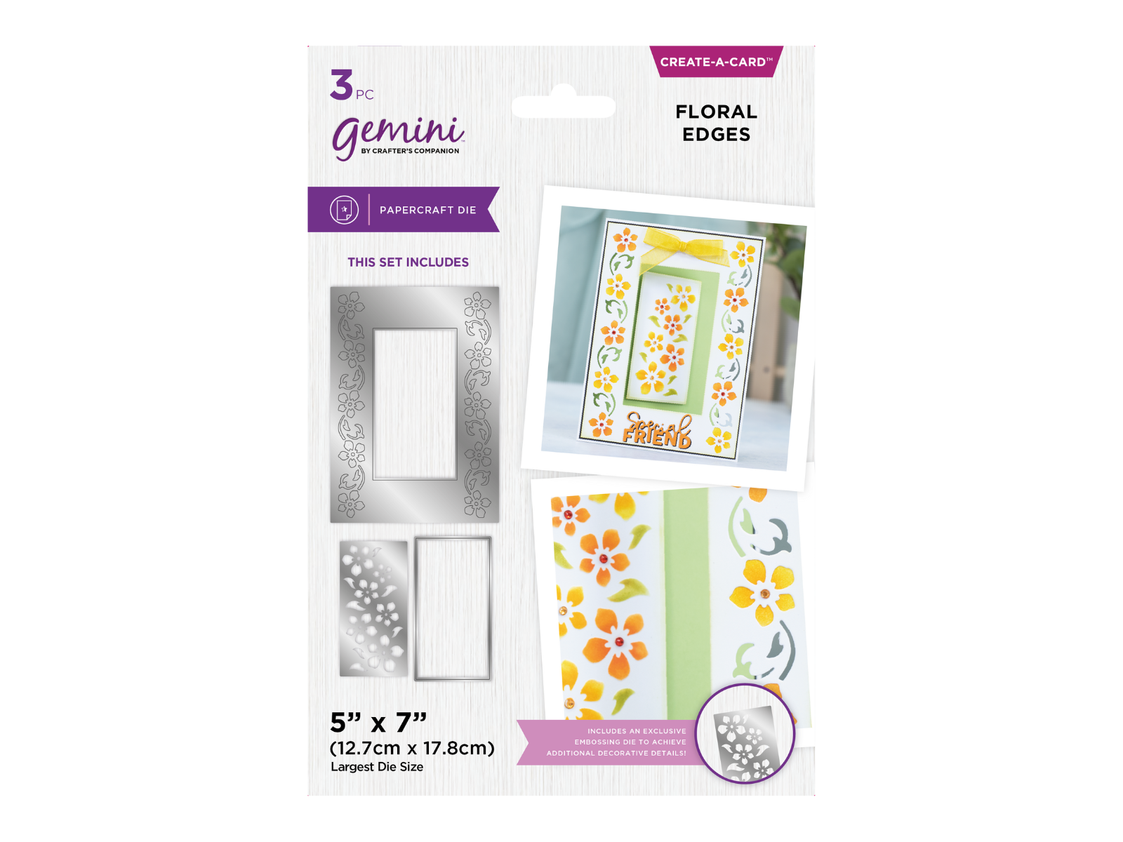 Gemini Create a Card Frame Die - Floral Edges | Crafter's Companion US