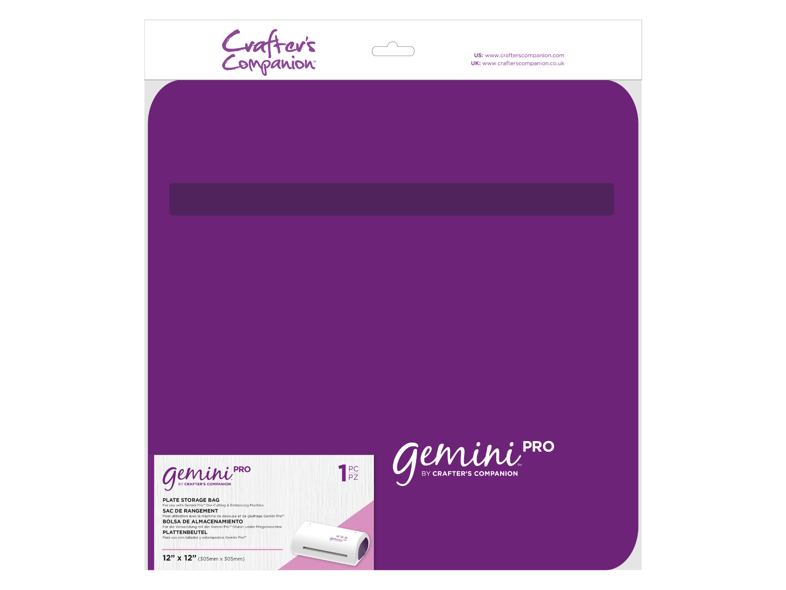 Gemini Pro Accessories - 12"x12" Plate Storage Bag | Crafter's Companion US