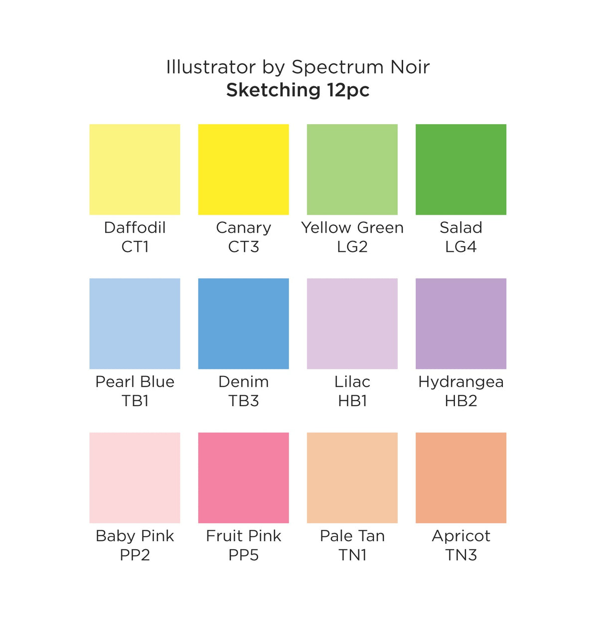 Spectrum Noir-Illustrator 12pc-Essential Sketching | Crafter's Companion US