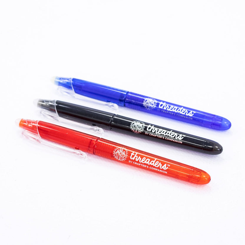 Threaders Erasable Fabric Pens - 3pk | Crafter's Companion US