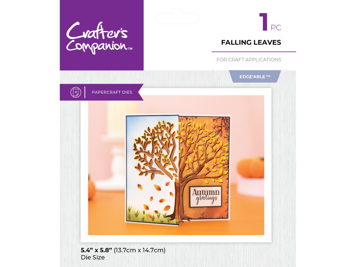Crafter's Companion Metal Die Edgeable - Falling Leaves | Crafter's ...